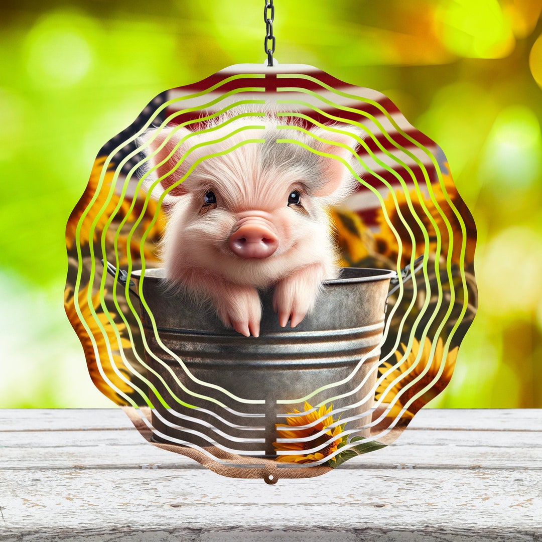 American Flag Pig Wind Spinner Wind Spinner Png Wind Spinner ...