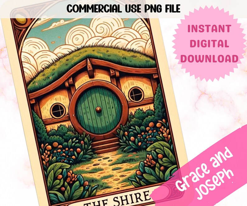 Shire Tarot Card PNG Tarot Card Png Shire Sublimation Design Tarot PNG ...