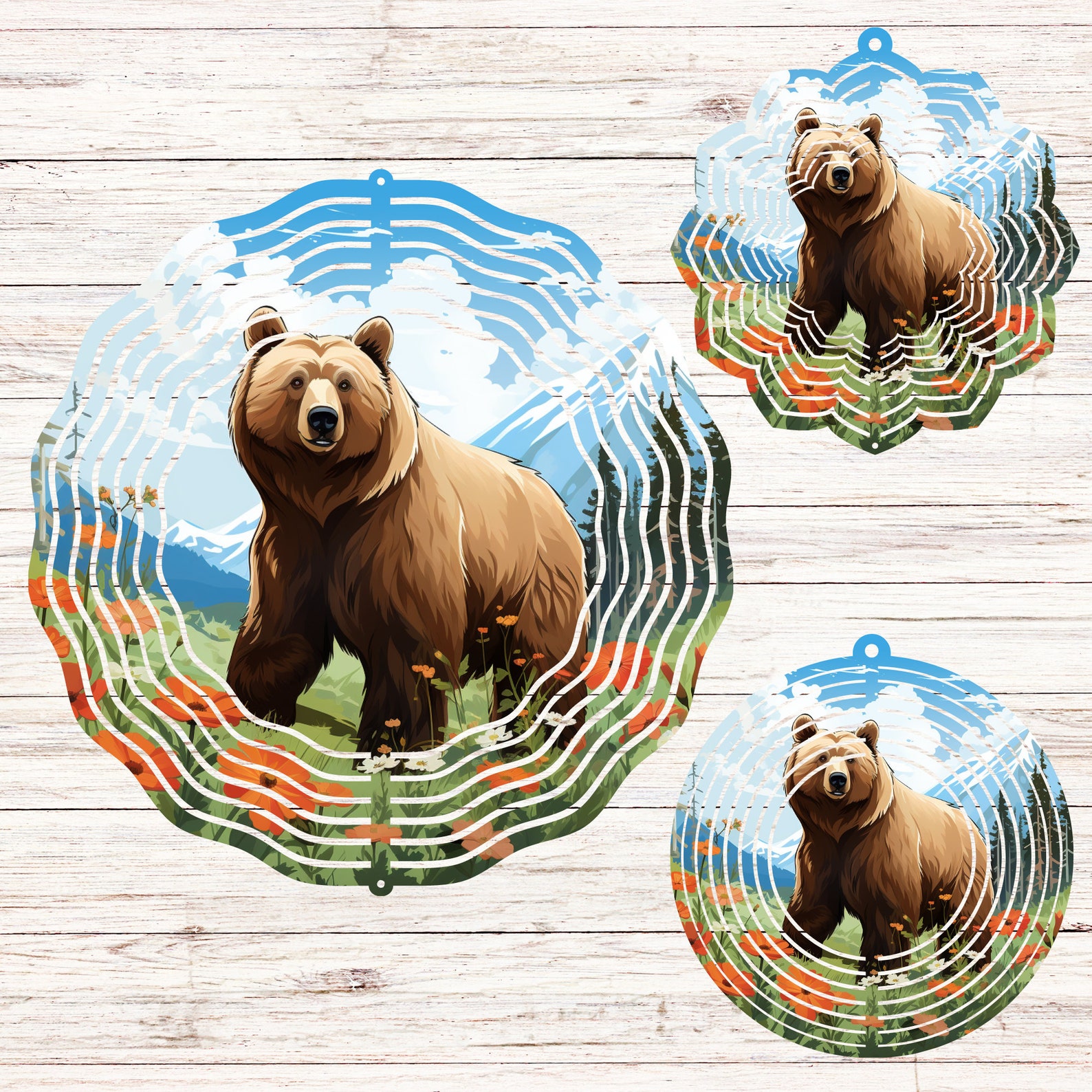 Grizzly Bear Wind Spinner Wind Spinner Png Wind Spinner Sublimation ...