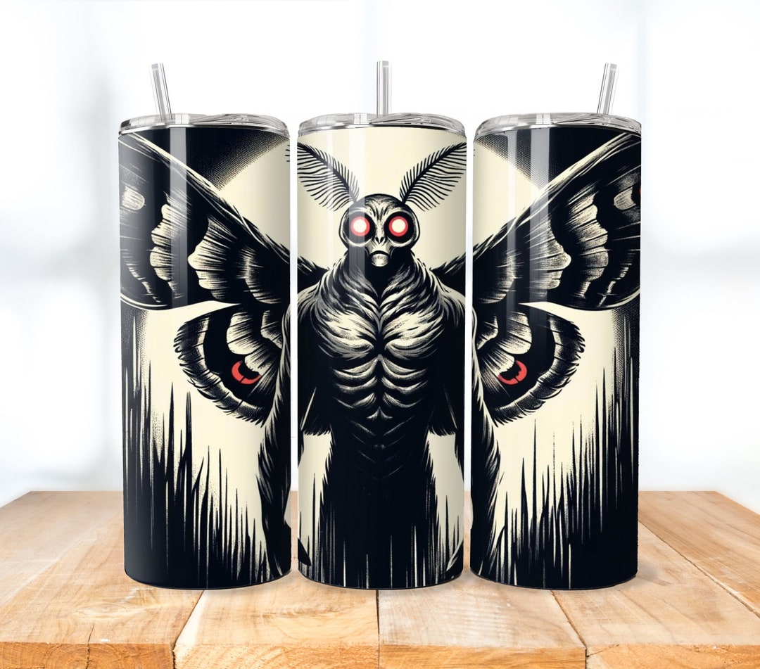 Mothman Tumbler Wrap Cryptid Tumbler 20 Oz Skinny Tumbler Sublimation ...