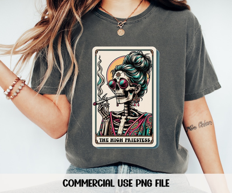 The High Priestess Tarot Card PNG Funny Tarot Card PNG Skeleton ...