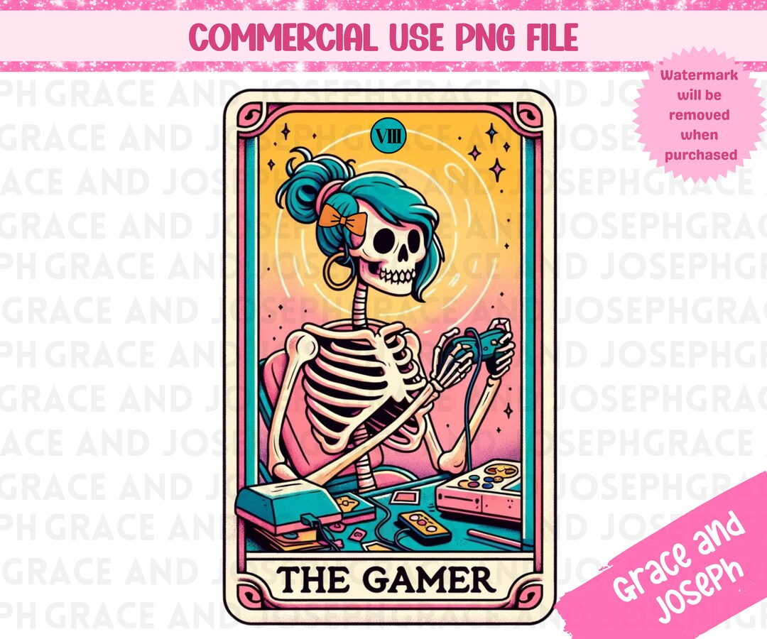 The Gamer Tarot Card PNG Mystical Png Tarot Card Png Skeleton ...