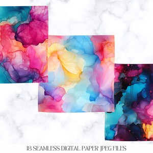 Alcohol Ink Digital Paper Seamless Watercolor Textures Alcohol Ink ...