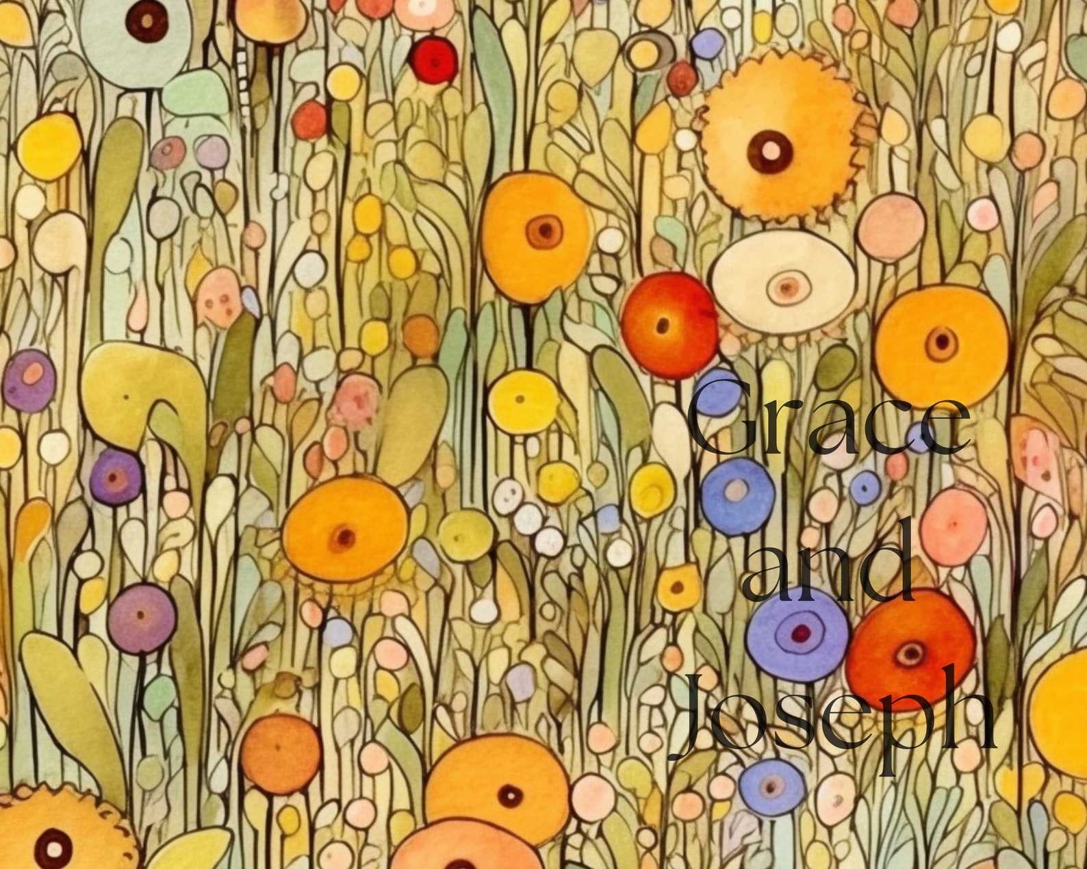 Gustav Klimt Flower Digital Paper Seamless Saturated Flowers ...