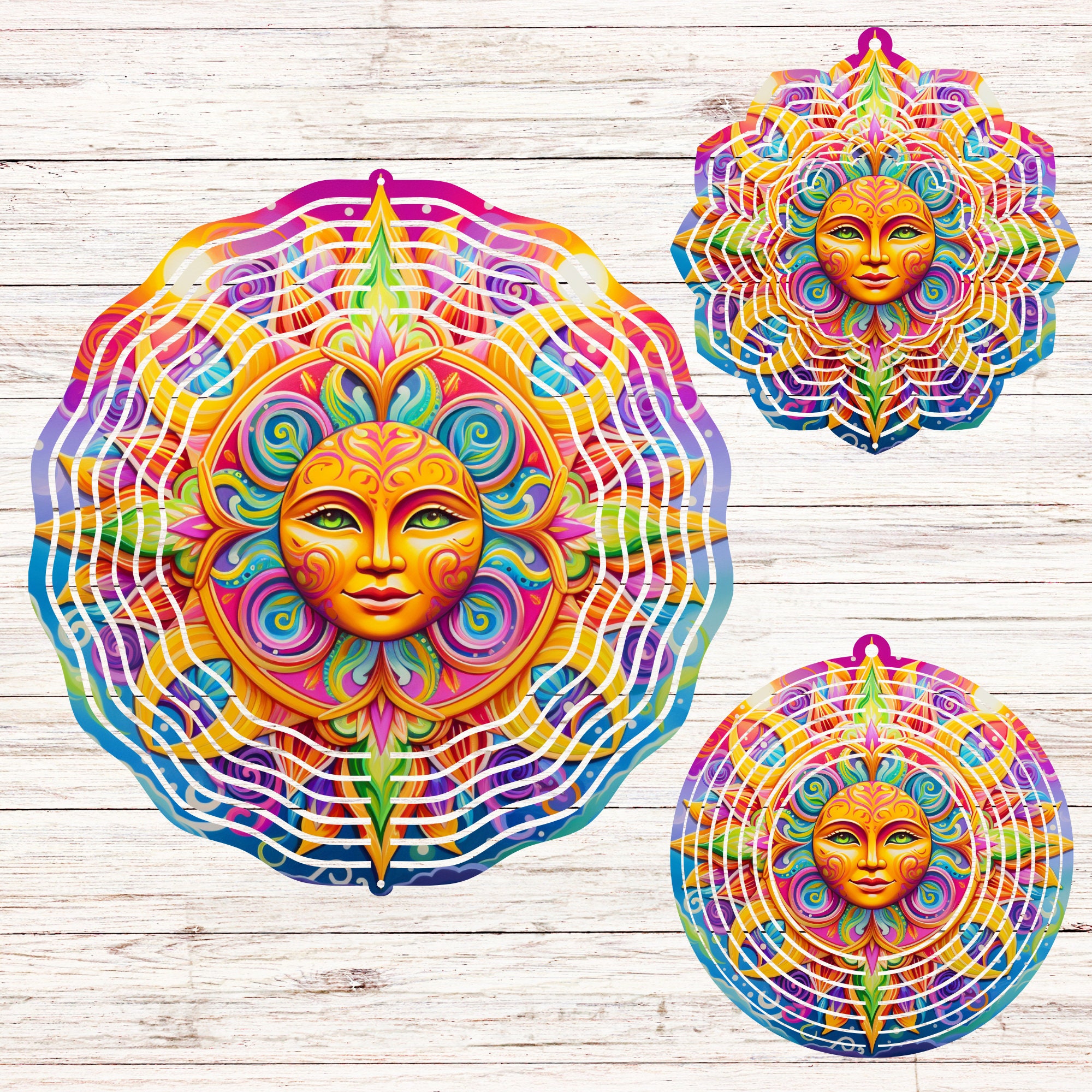 Rainbow Sun Wind Spinner Wind Spinner Png Wind Spinner - Etsy
