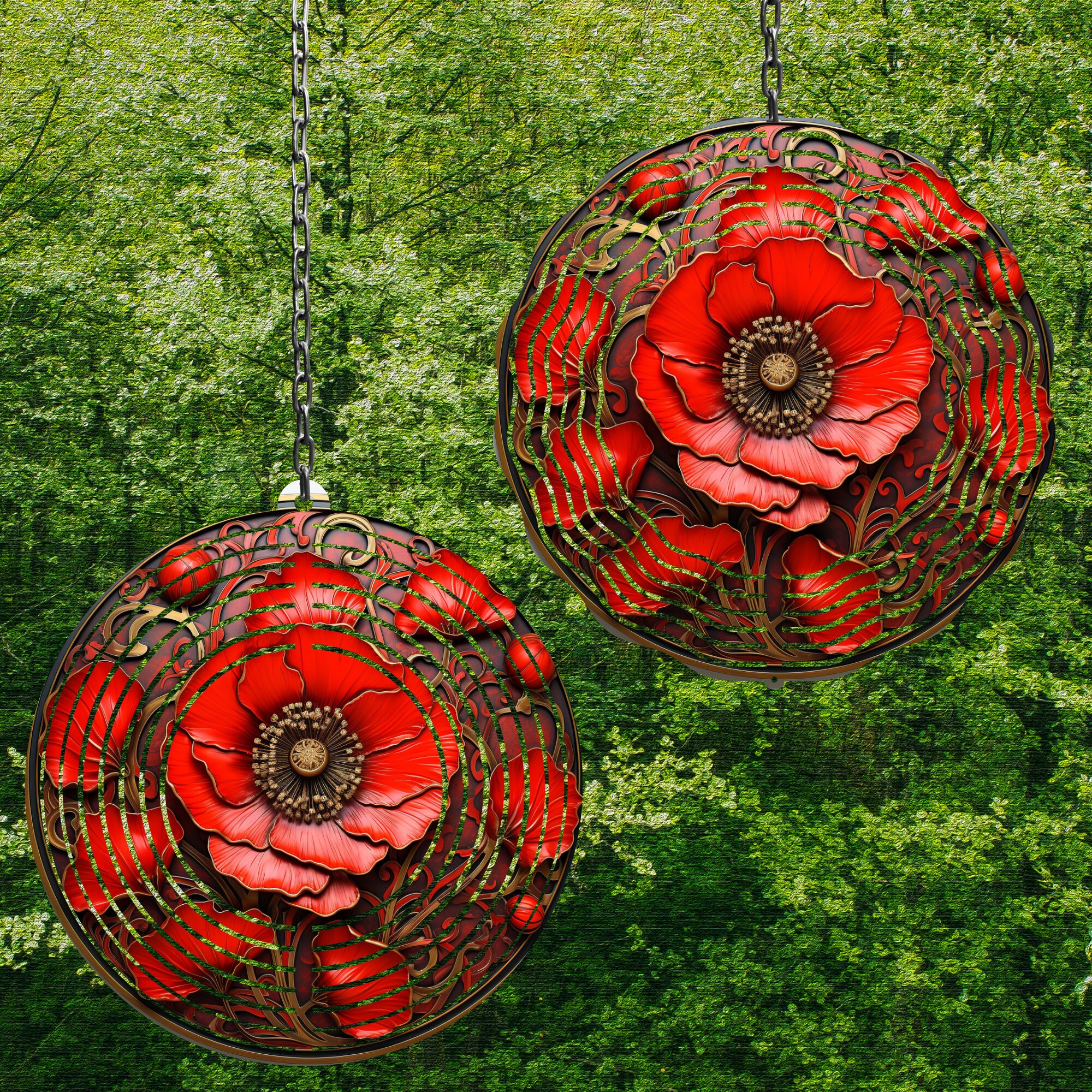 3D Red Poppy Wind Spinner Png Wind Spinner Sublimation Designs - Etsy