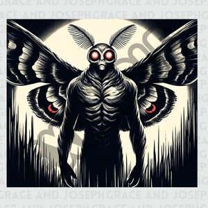 Mothman Tumbler Wrap Cryptid Tumbler 20 Oz Skinny Tumbler Sublimation ...