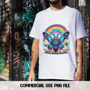Mothman Png Cute Rainbow Mothman Png Instant Digital Download ...