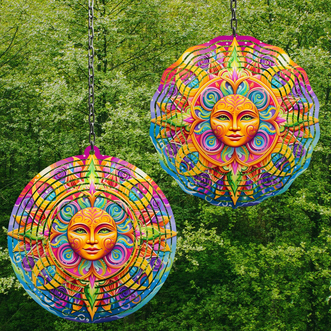 Rainbow Sun Wind Spinner Wind Spinner Png Wind Spinner Sublimation ...