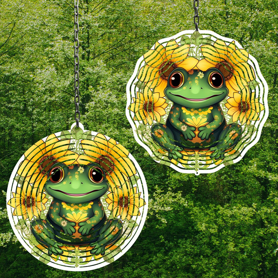 Green Frog Wind Spinner Wind Spinner Png Wind Spinner Sublimation ...