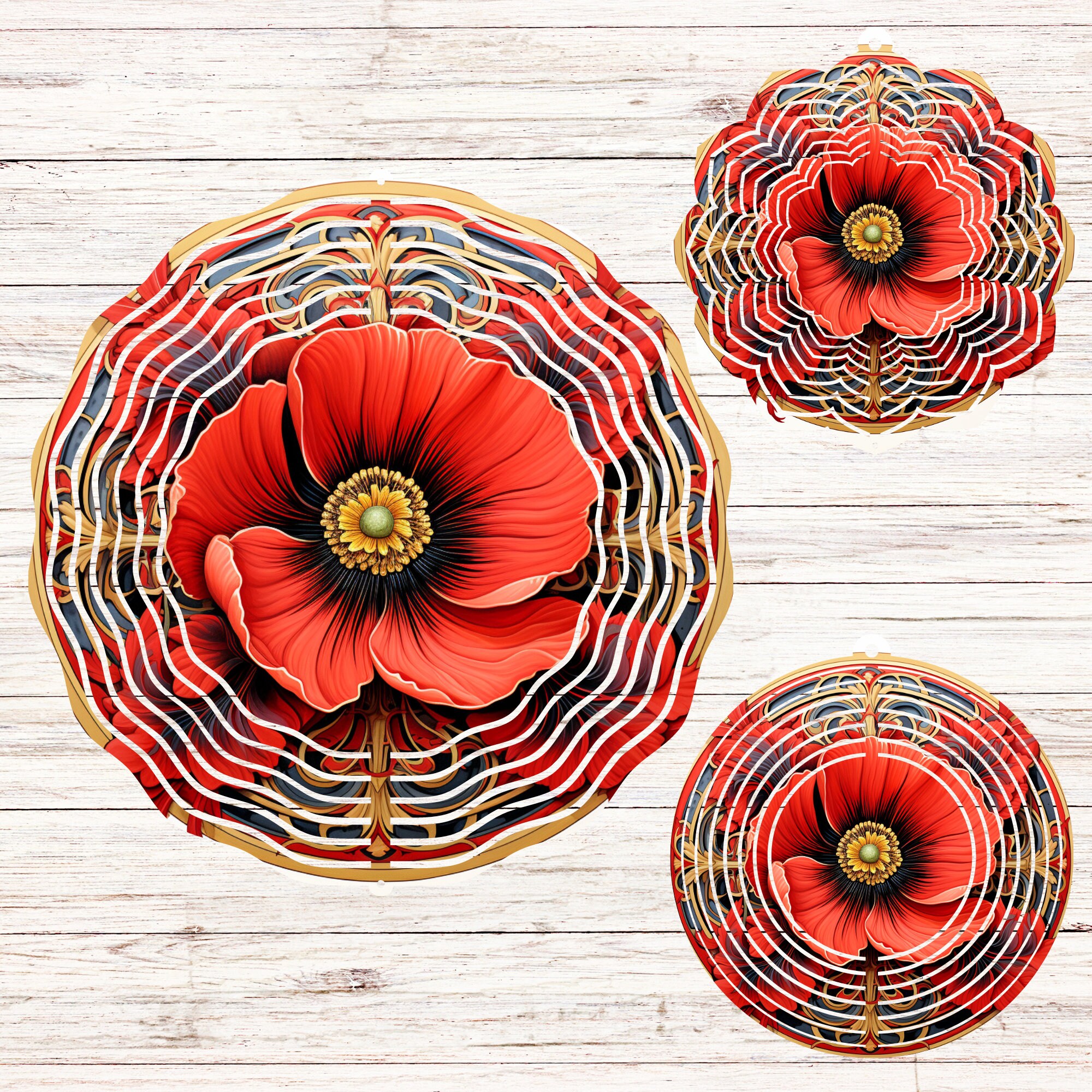 Red Poppy Wind Spinner Png Wind Spinner Sublimation Designs Wind ...