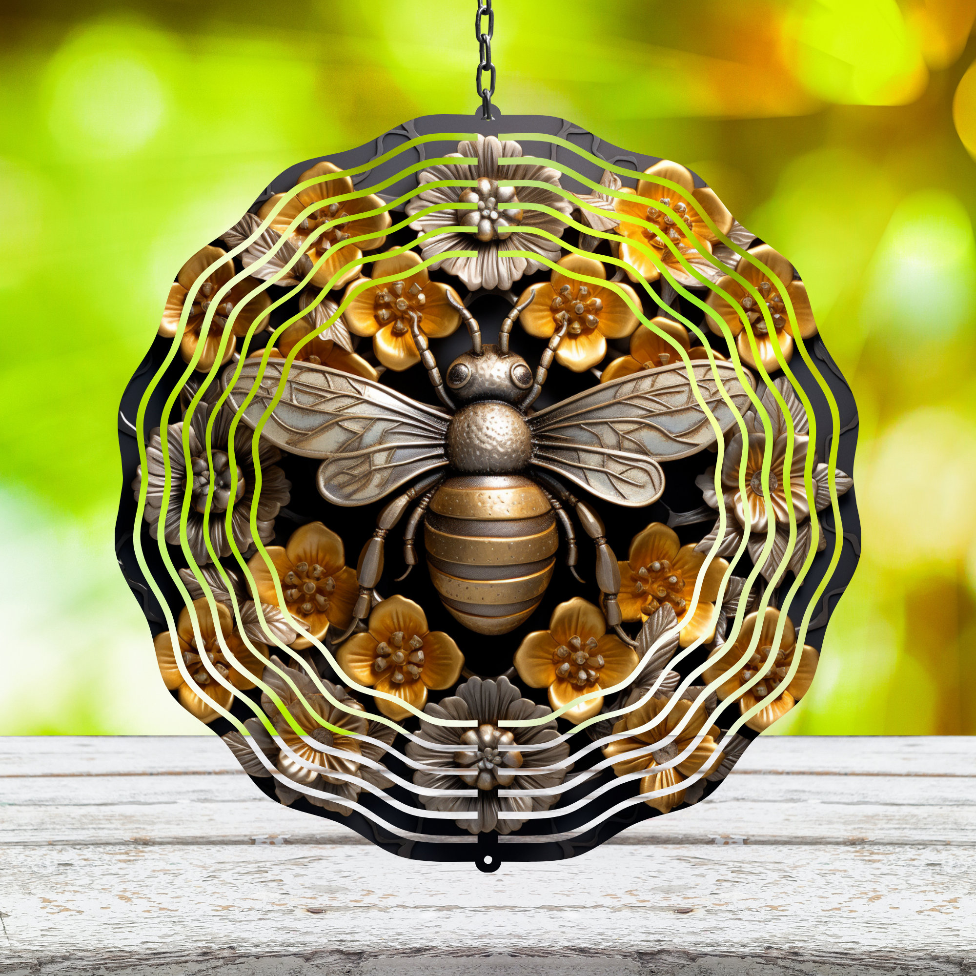 3D Bee Wind Spinner Wind Spinner Png Wind Spinner Sublimation Designs ...