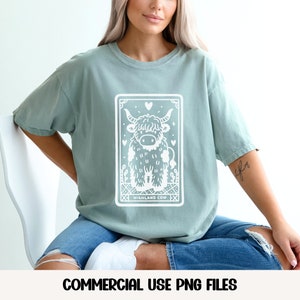 Highland Cow Tarot Card Png Highland Cow Png Cow PNG Tarot Card PNG ...