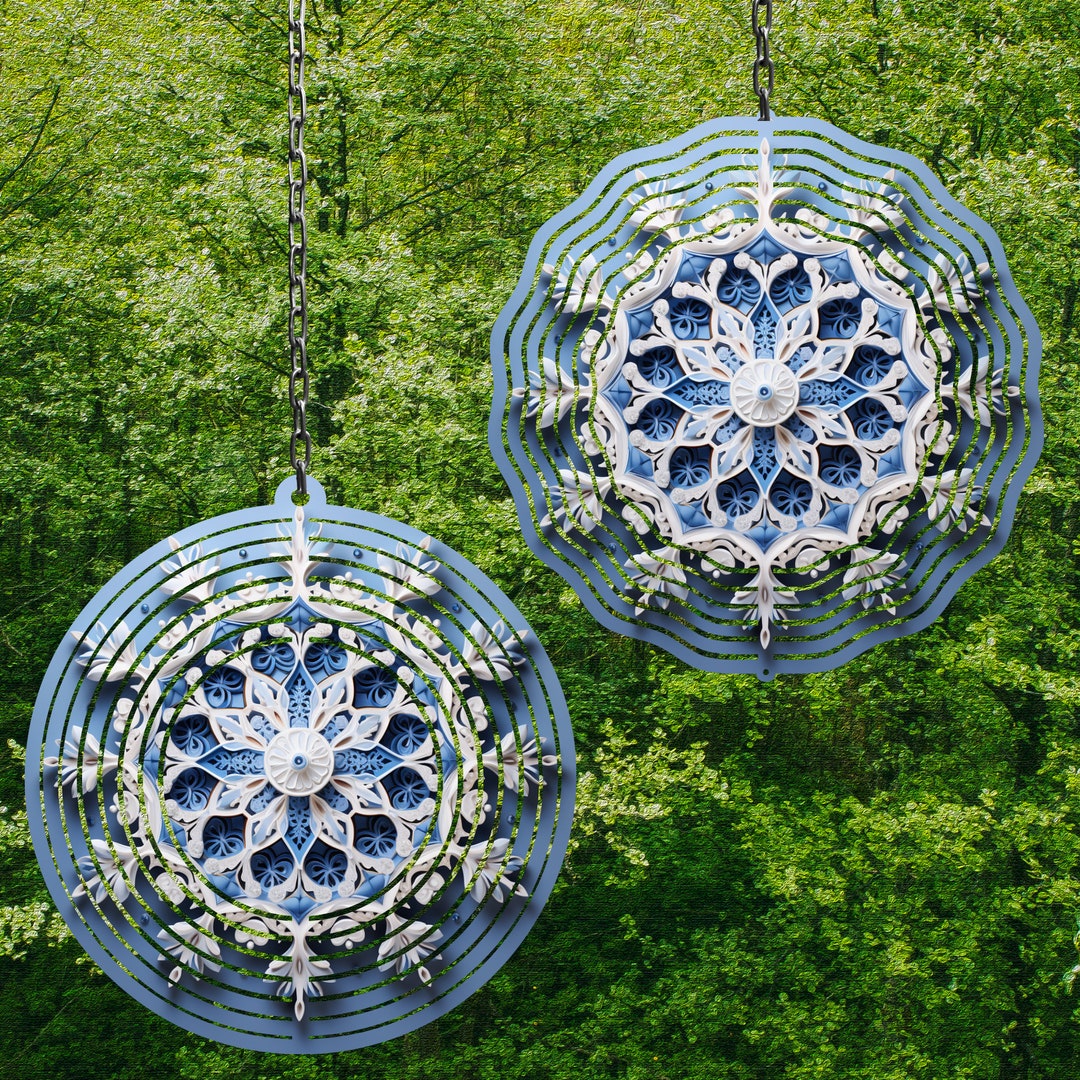 Snowflake Wind Spinner Wind Spinner Png Wind Spinner Sublimation ...