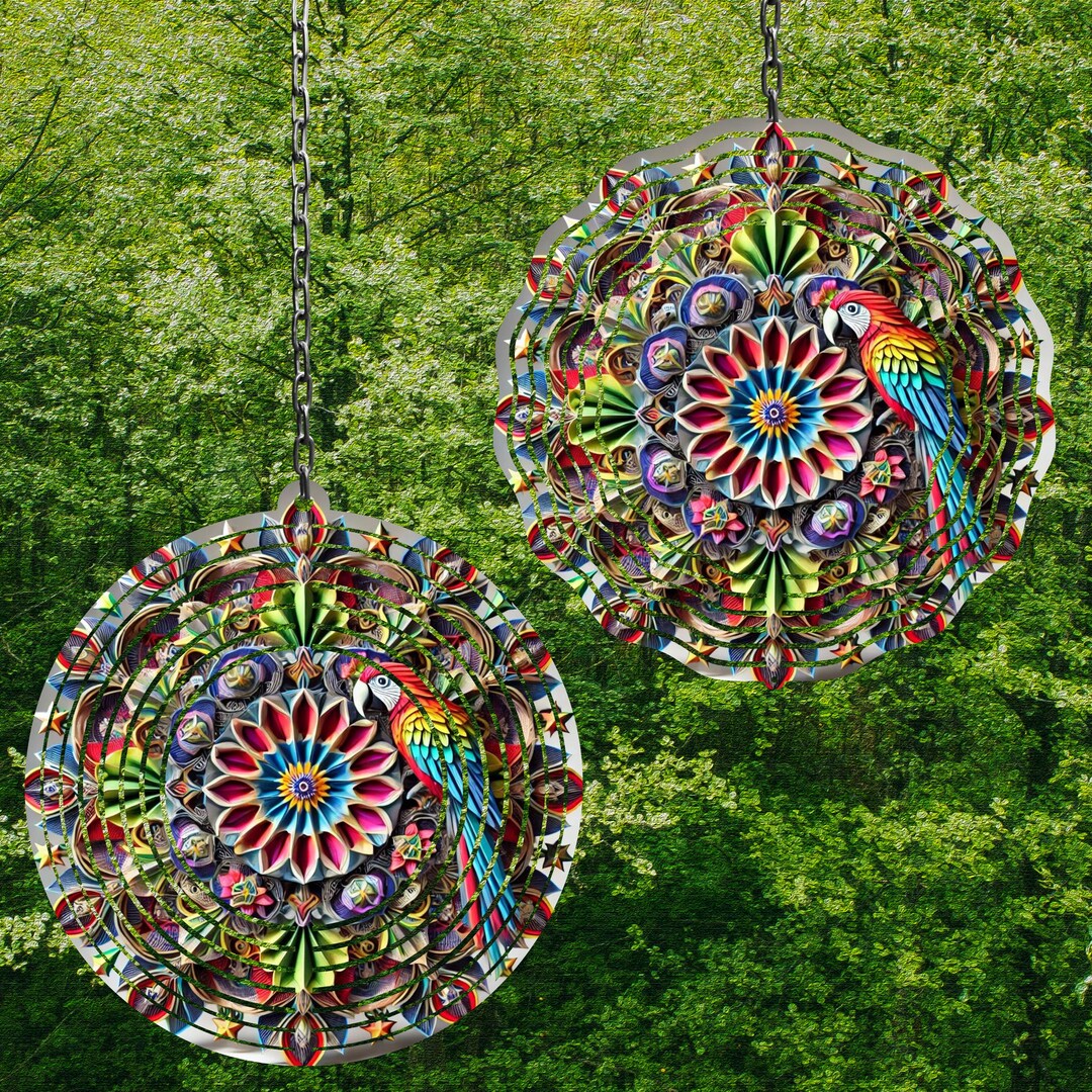 Parrot Wind Spinner Wind Spinner Png Parrot Mandala Wind Spinner ...