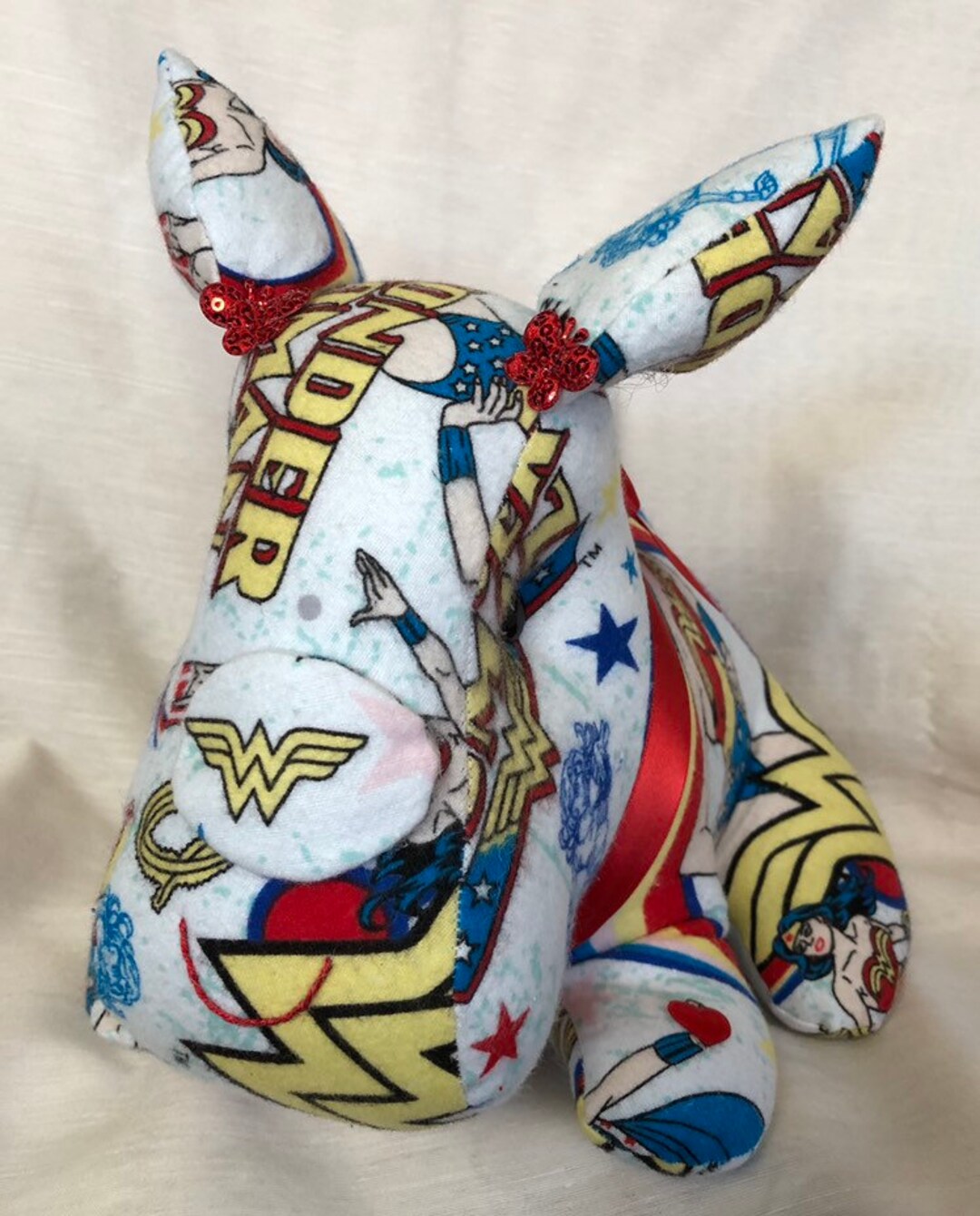 Super Puppy is a Hand Made Stuffed Animal, a Dog Lovers Gift, Great for ...