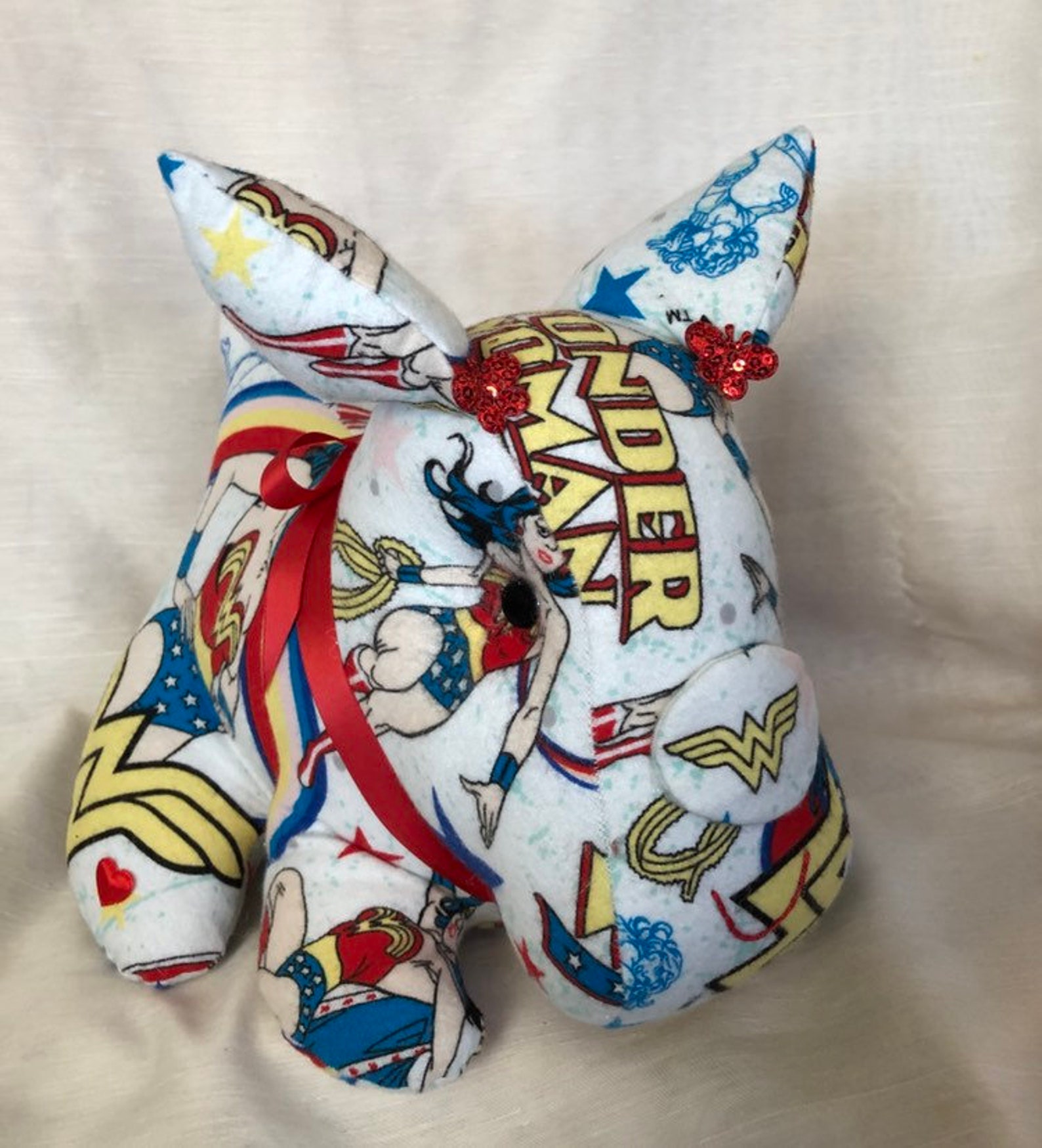 Super Puppy is a Hand Made Stuffed Animal, a Dog Lovers Gift, Great for ...
