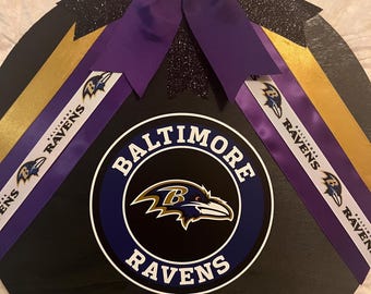 Baltimore Ravens Wreath Center: Baltimore Ravens Football, DIY Craft ...
