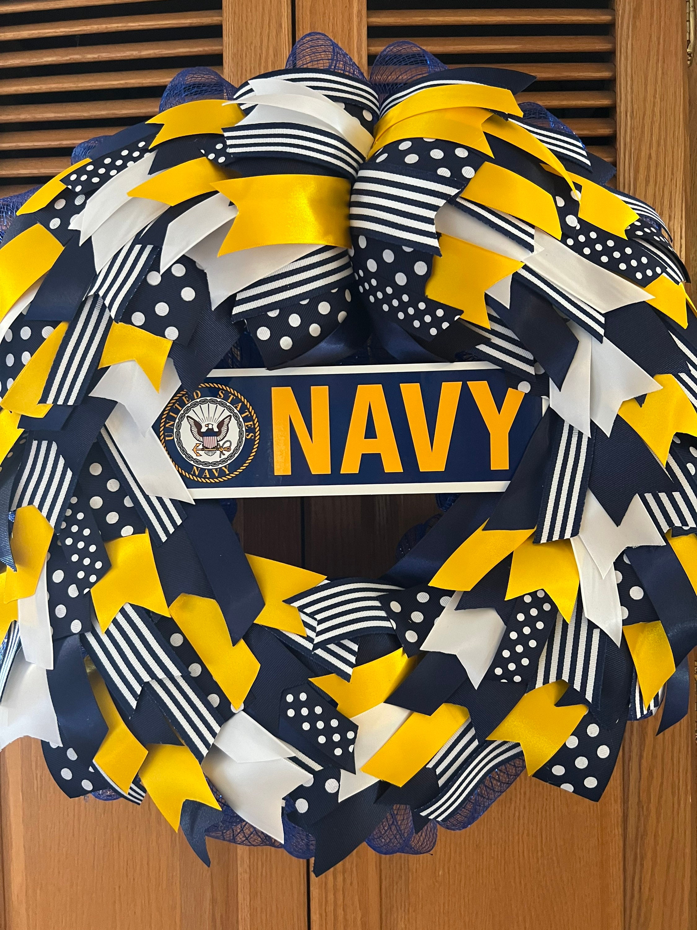 Navy Wreath - Etsy