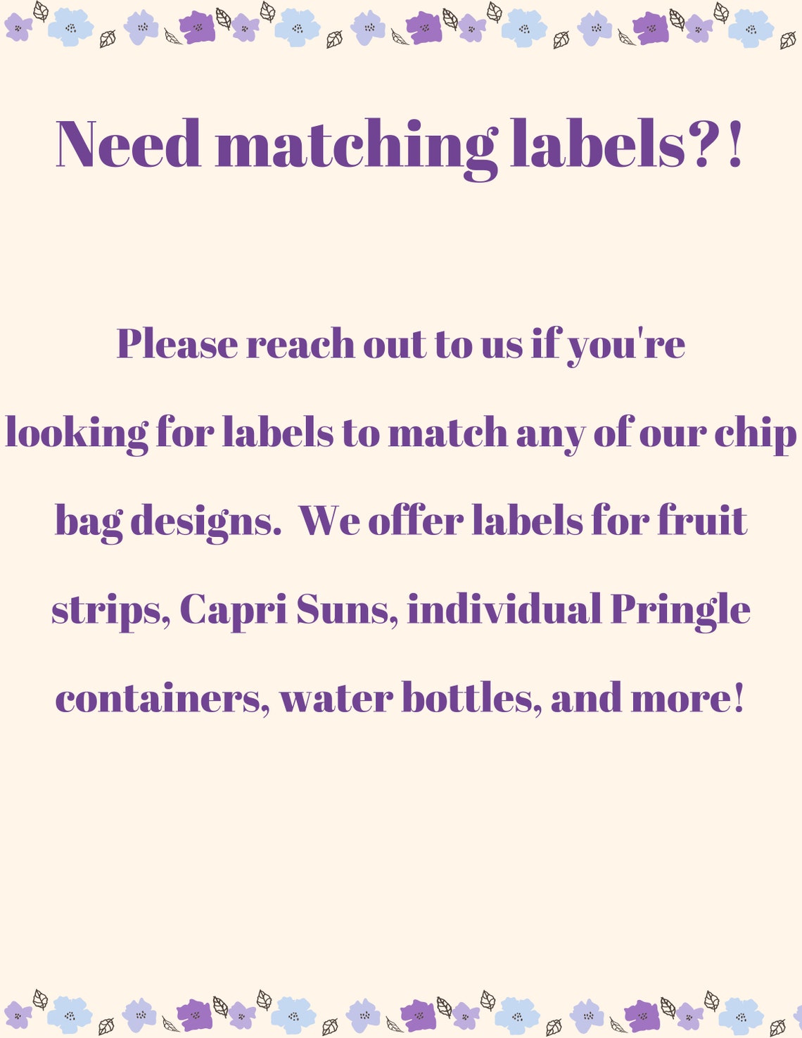 Treats for My Peeps, Easter Chip Bag Label, Snack Bag Label, Chip Bags ...
