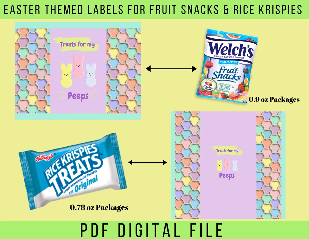 Easter Rice Krispies, Easter Fruit Snacks, Fruit Snack Labels, Rice ...