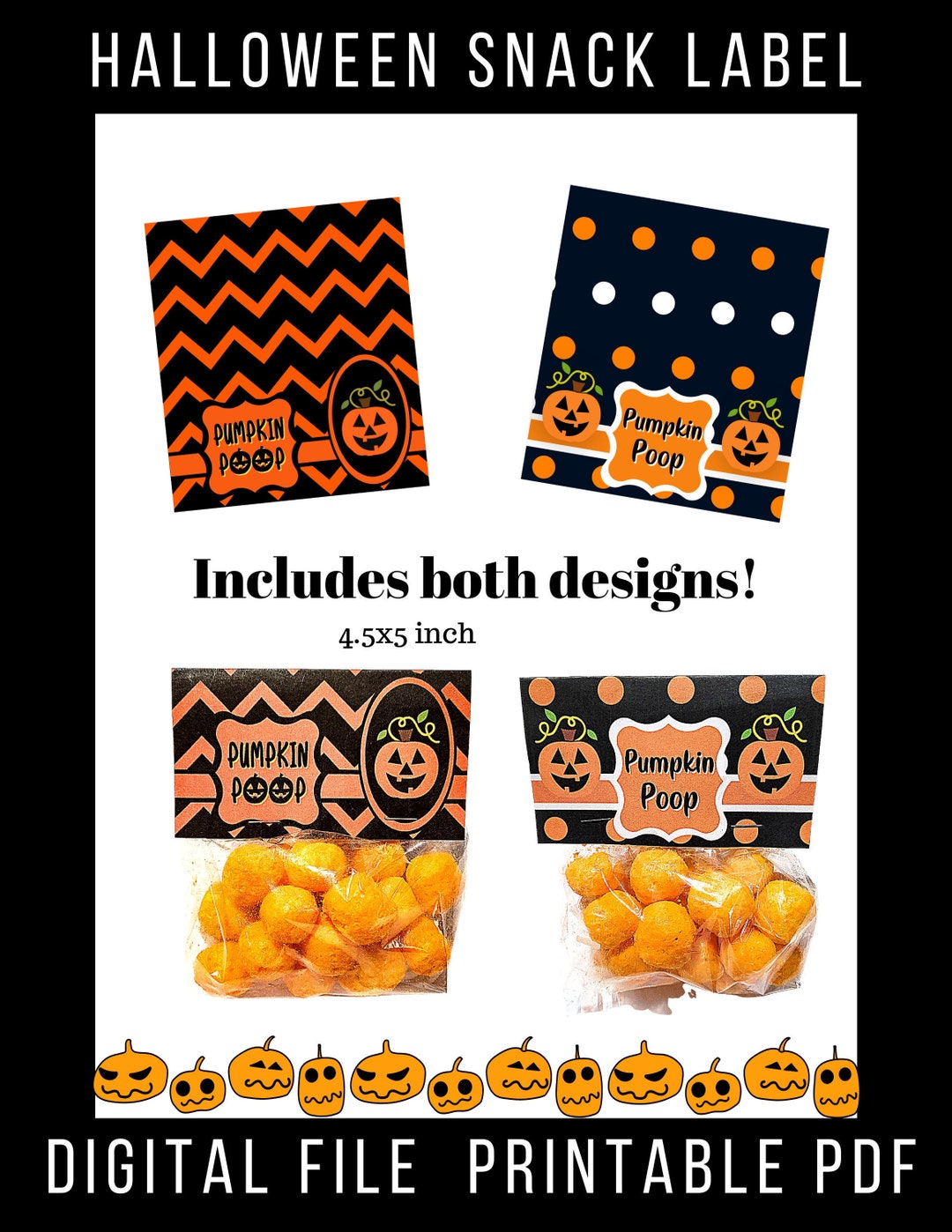 Pumpkin Poop Printable Label, Halloween Treat Label, Funny Halloween ...