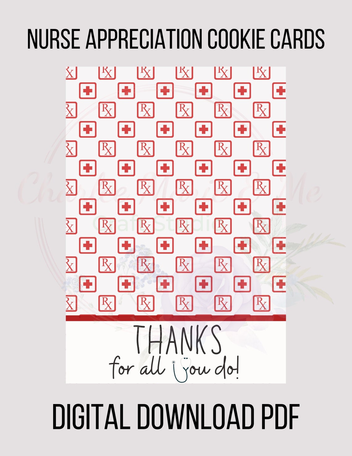 Nurse Appreciation Cookie Card, Nurse's Week Cookie Card, Nurse Gift ...