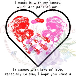 Valentine's Day Printable, Valentine's Day Handprints, Handprint Art ...