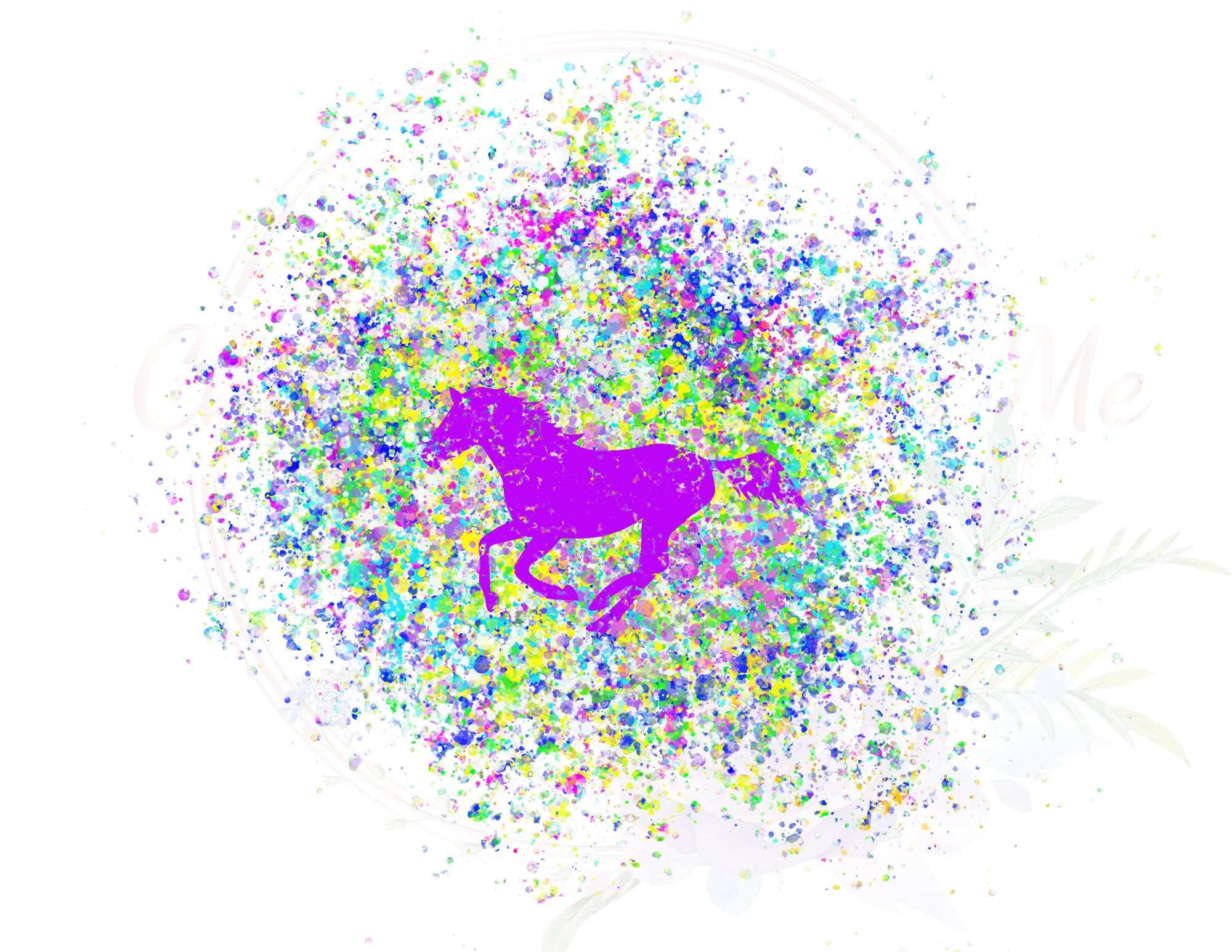 Horse Splatter PNG, Colorful Horse, Horse PNG, Horse, Paint Splatter ...