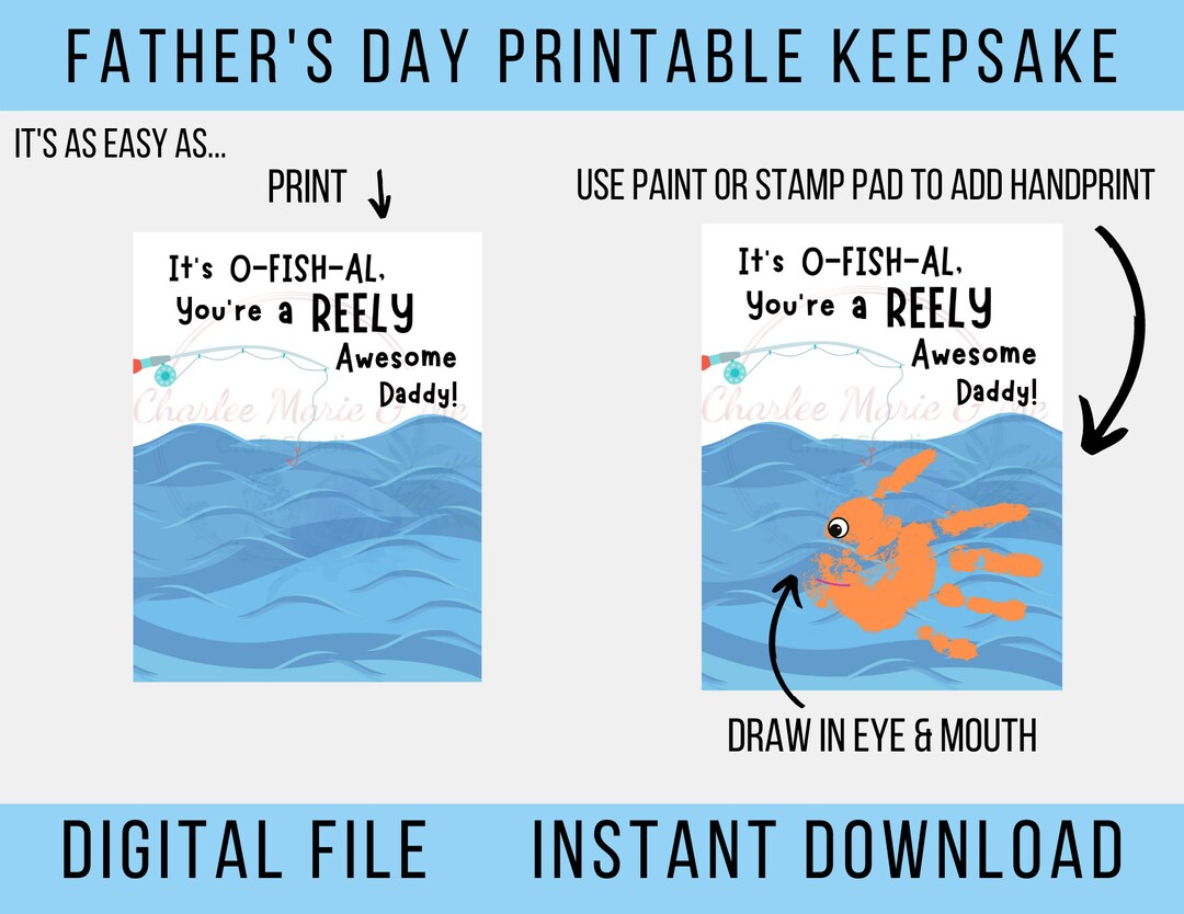 Father's Day Keepsake, Father's Day Craft, Gift From Child, Printable ...