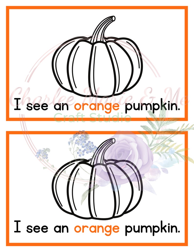 Colors of Fall Book for Pre-k , Preschool Book, Fall Colors, Emergent ...