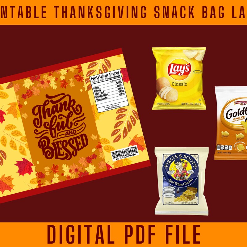 Thanksgiving Dinner Chips - Etsy UK
