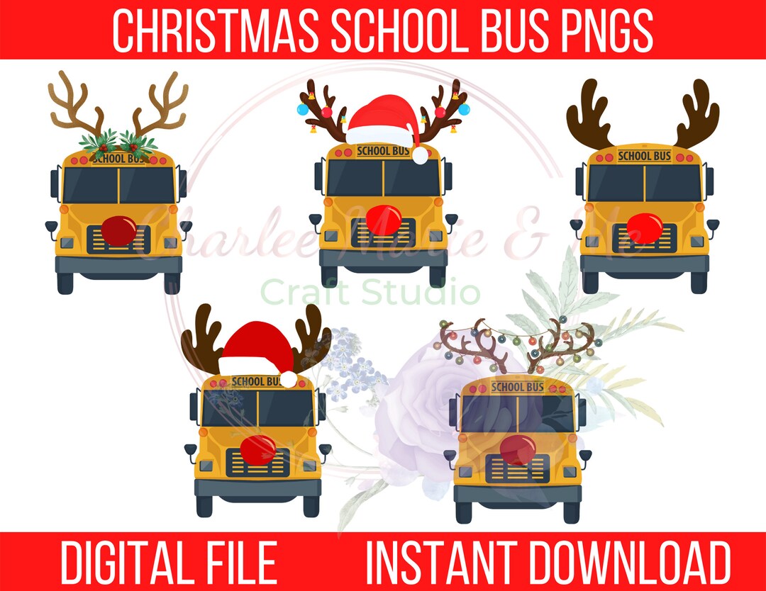 School Bus Driver Christmas Png, School Bus Png, School Bus Christmas ...