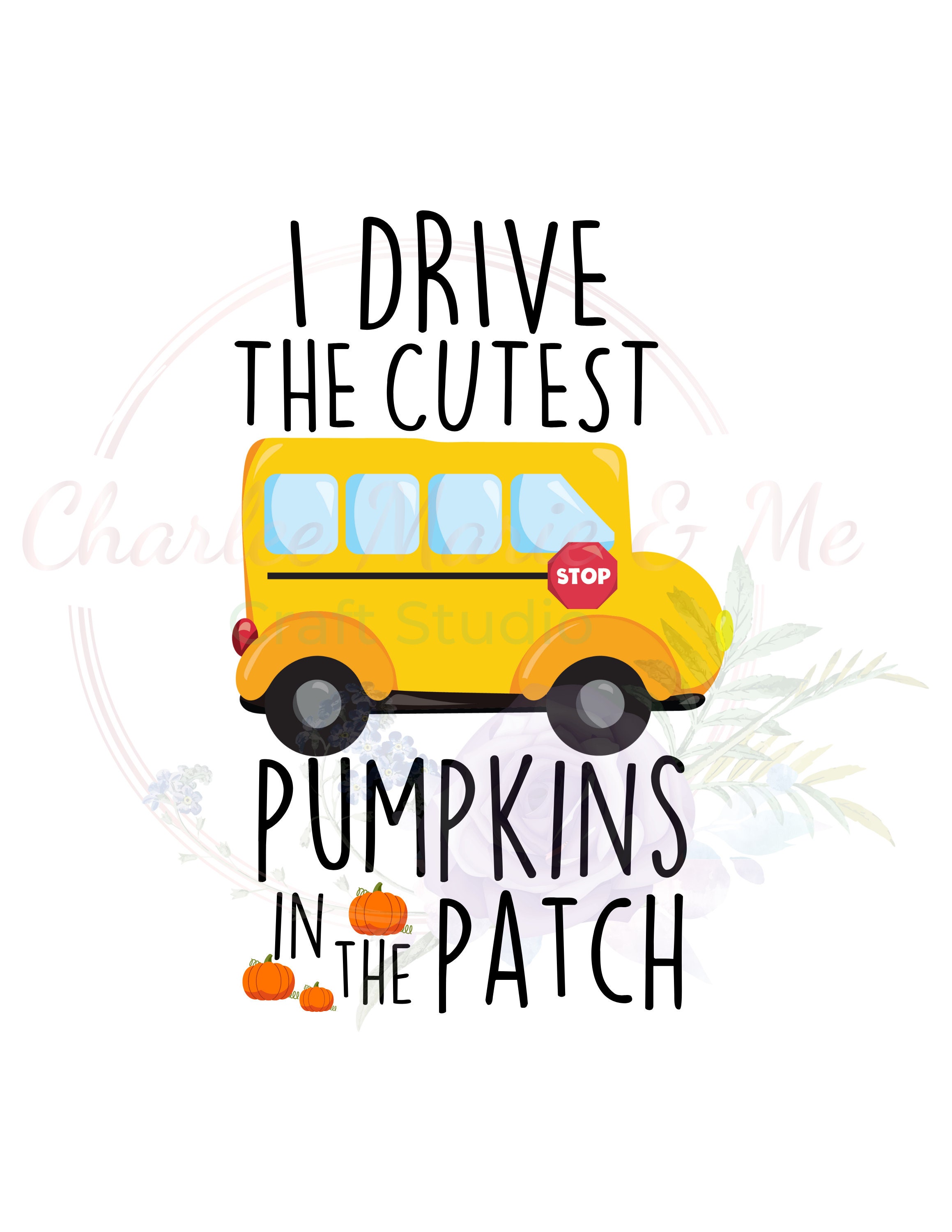 School Bus Driver Halloween PNG Cutest Pumpkins in the Patch | Etsy