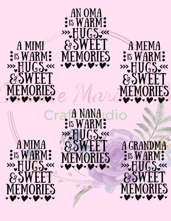 Grandma Nana Mimi Mima Mema Oma G-ma Nonna Gigi | Etsy