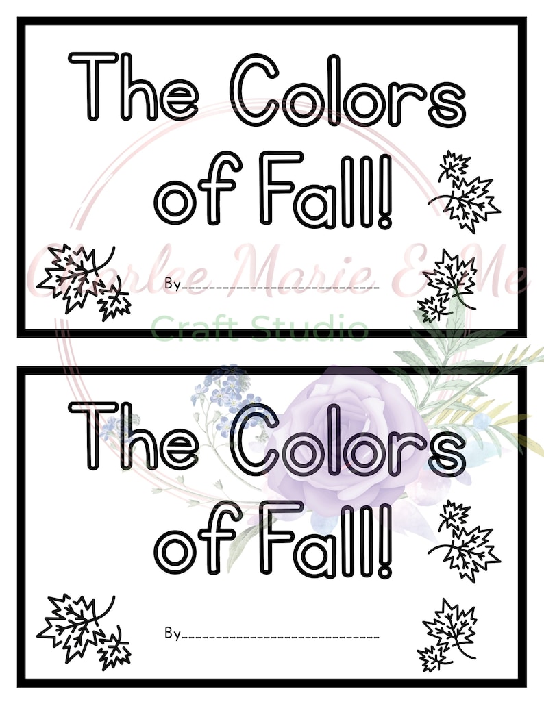 Colors of Fall Book for Pre-k , Preschool Book, Fall Colors, Emergent ...
