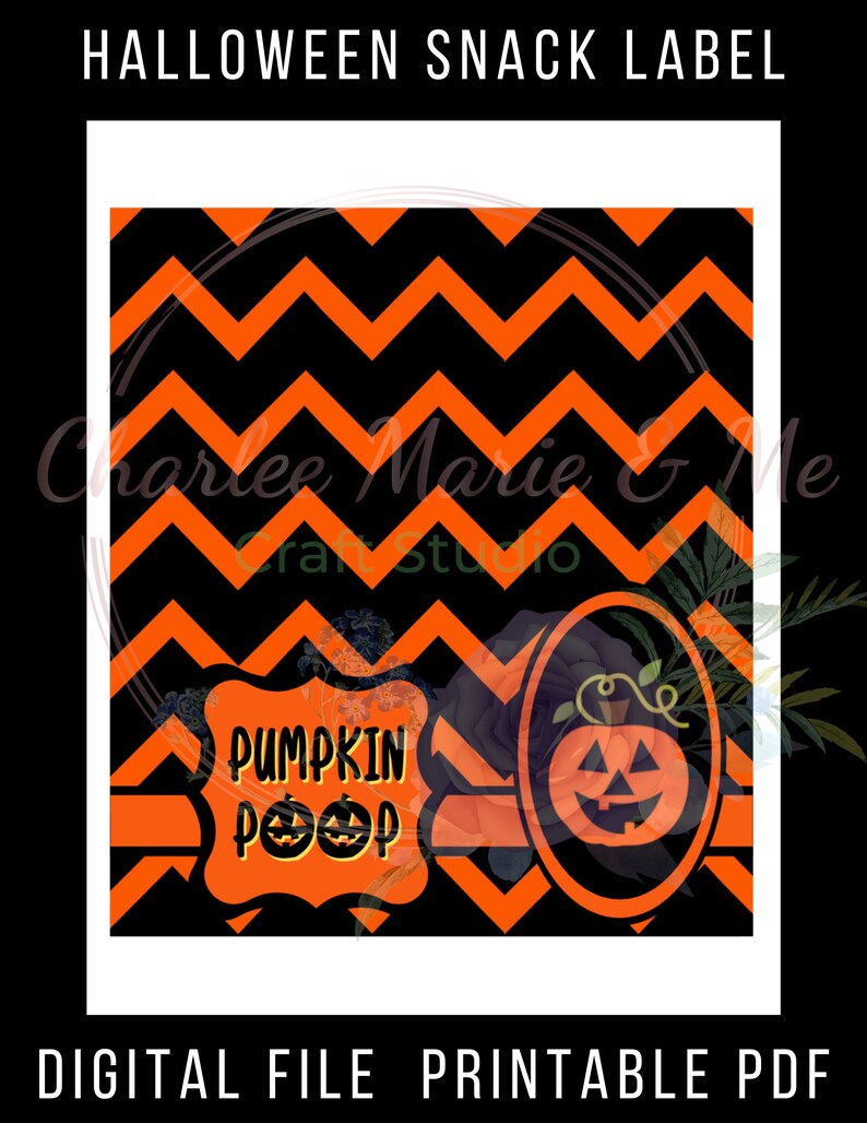 Pumpkin Poop Printable Label Halloween Treat Label Funny | Etsy