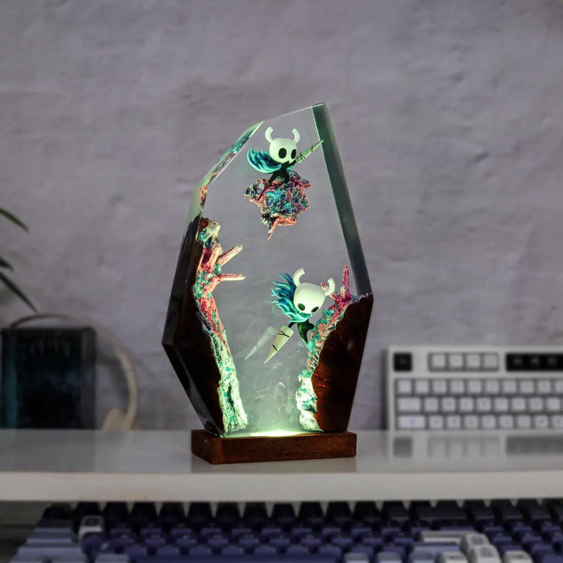 Hollow Knight Resin Lamp | Handmade Diorama Night Light | Indie Game ...