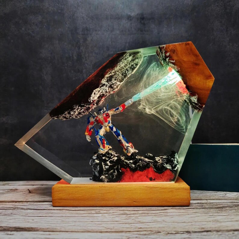 Optimus Prime Resin Lamp | Transformers Beam Attack Light | Handmade ...