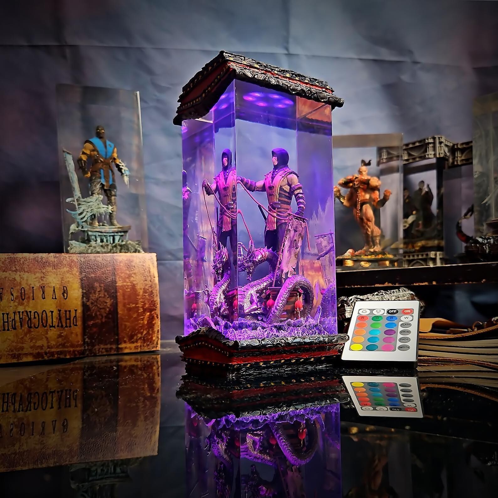 Mortal Kombat Scorpion Game Epoxy Resin Lamp, Gift for Kid, Gift for ...