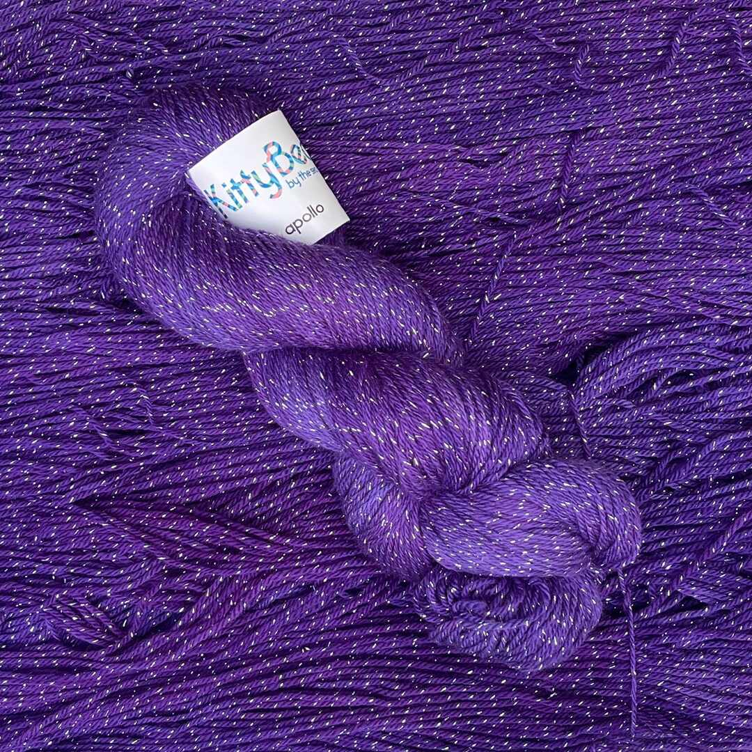 Kittybea Apollo Yarn in Amethyst: Hand-dyed Superwash Extrafine Merino ...