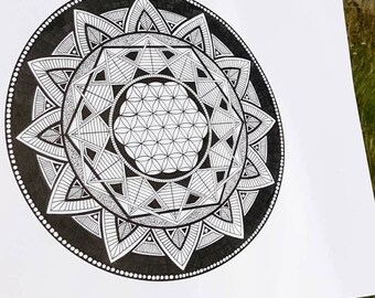 Mandala Art A3 Mandala Art Print - Etsy