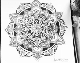 Mandala Art A3 Mandala Art Print - Etsy