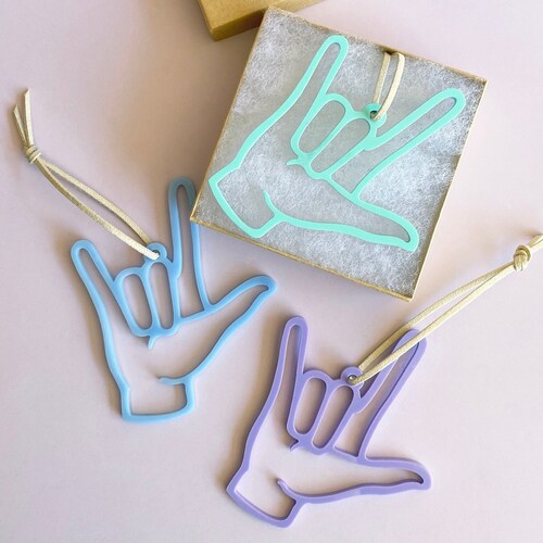 I Love You ASL Sign Language Sign Ornament American Sign - Etsy