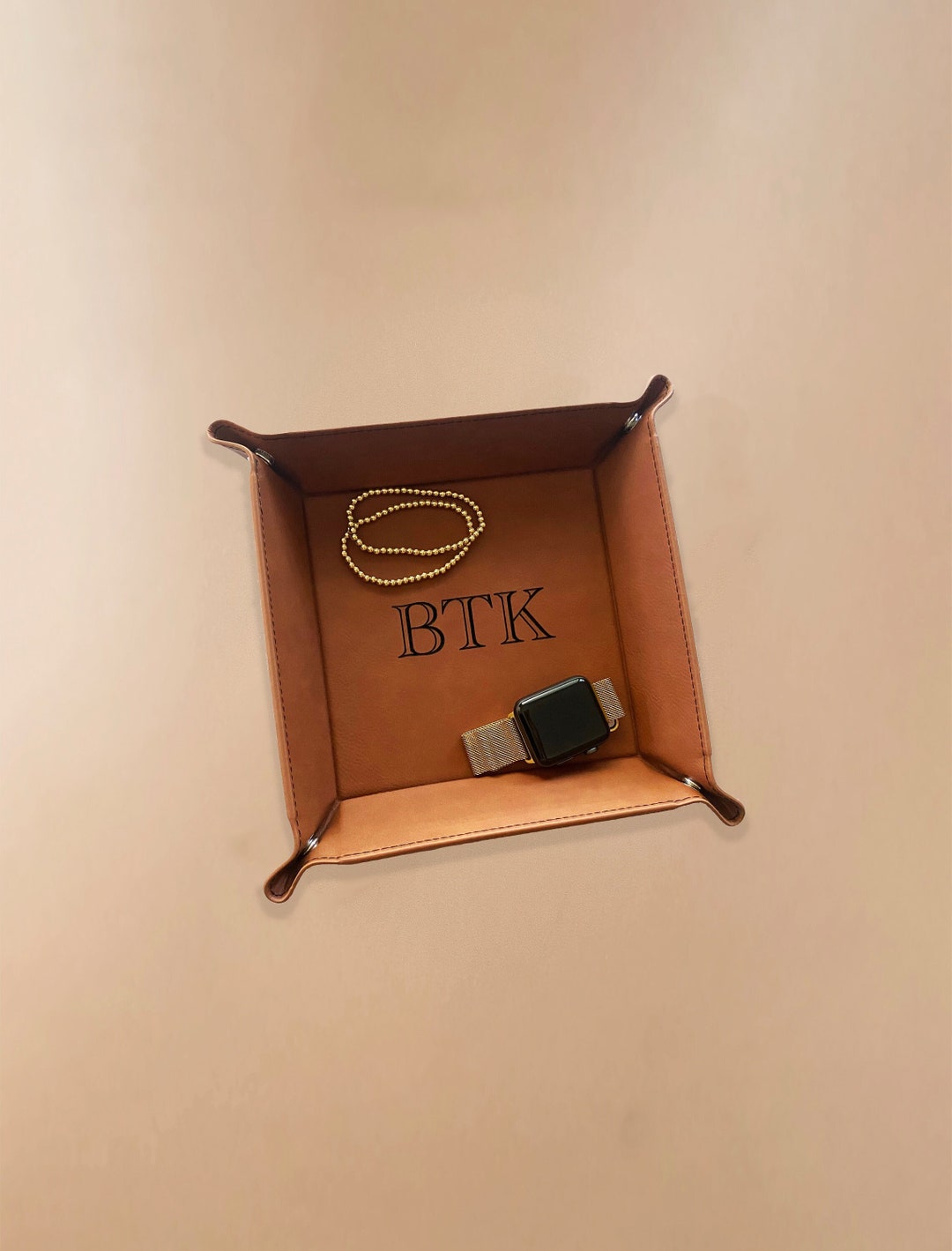 Catch All Tray Vegan Leather Custom Laser Engraved Valet - Etsy