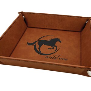 Catch all Tray Vegan Leather Custom Laser Engraved Valet | Etsy