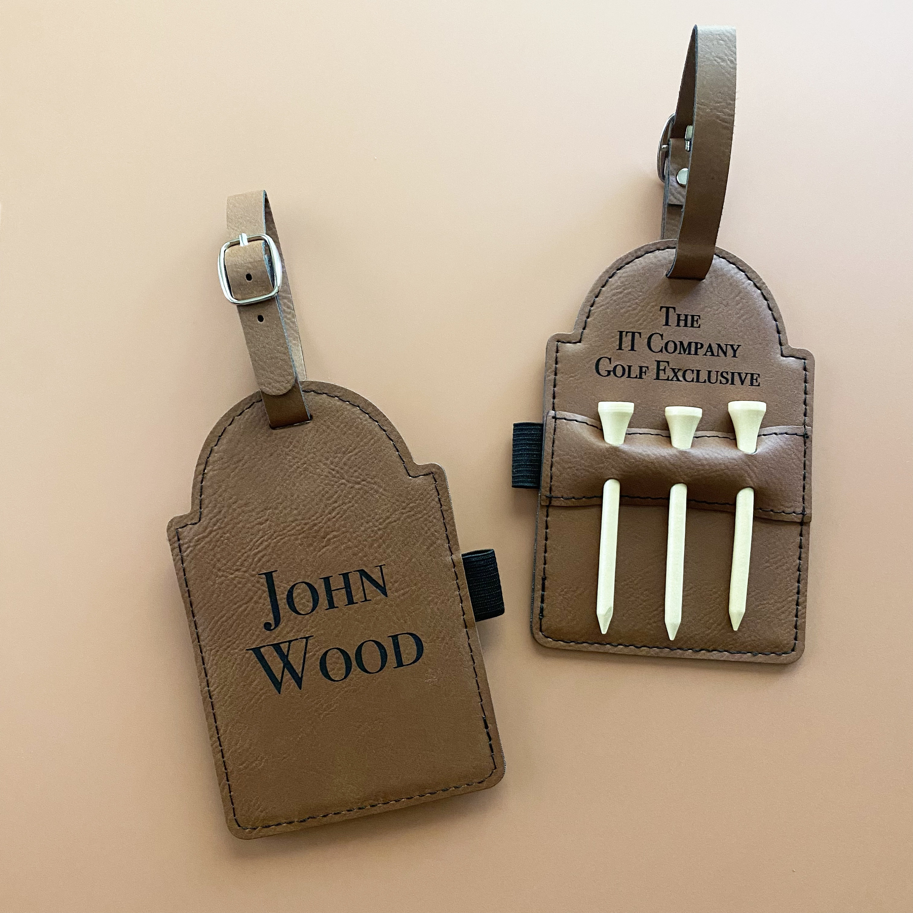 Golf Tag - Customized - With 3 Wooden Tees - Personalized Laser ...