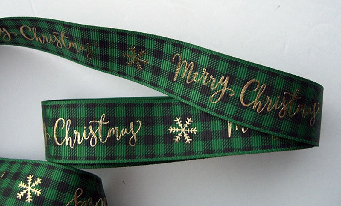 Printed Christmas Ribbon merry Christmas : Buy in | Etsy