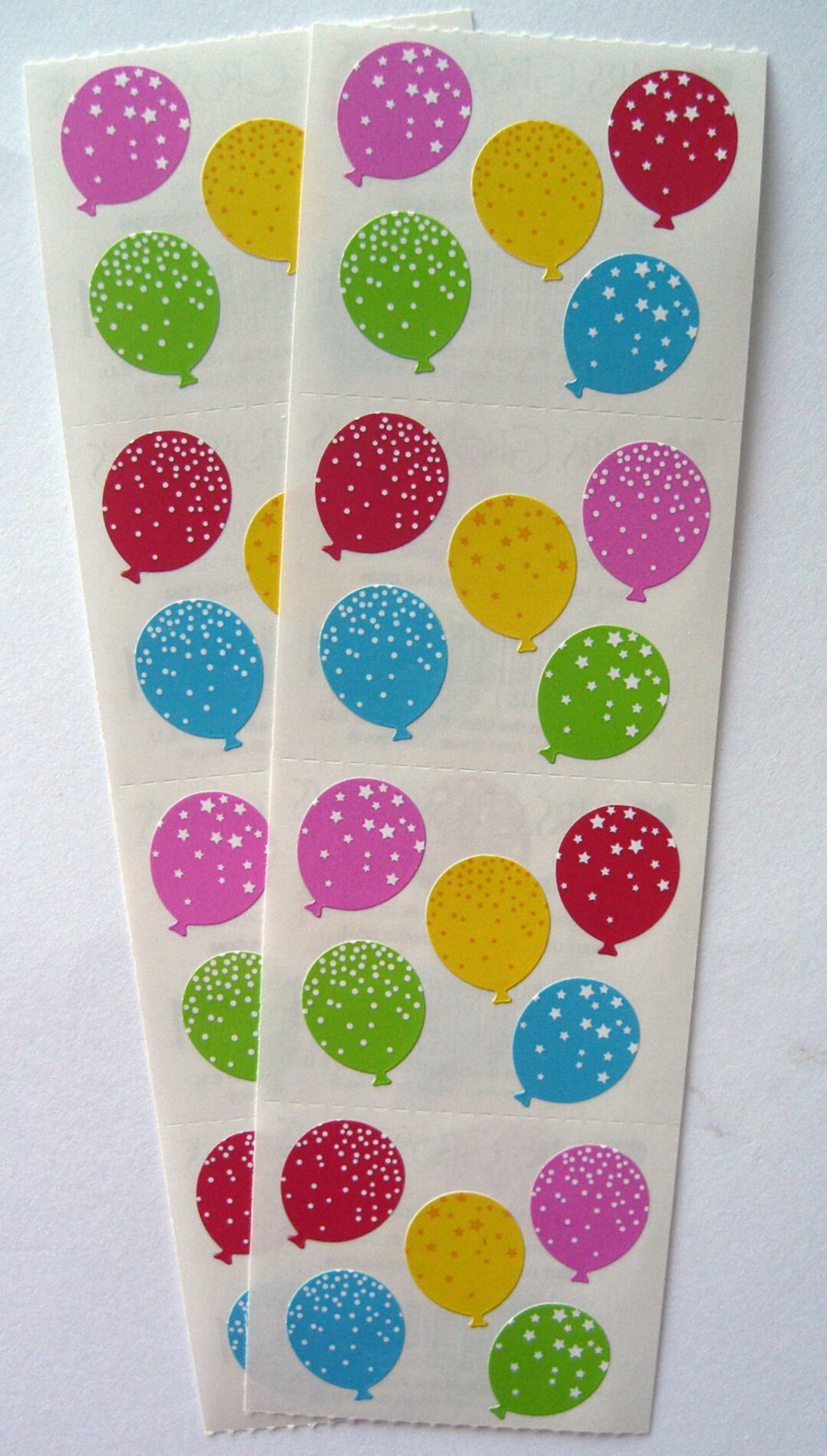 BIRTHDAY BALLOON Stickers, Colorful Small Balloons, Mrs. Grossman's 2 ...