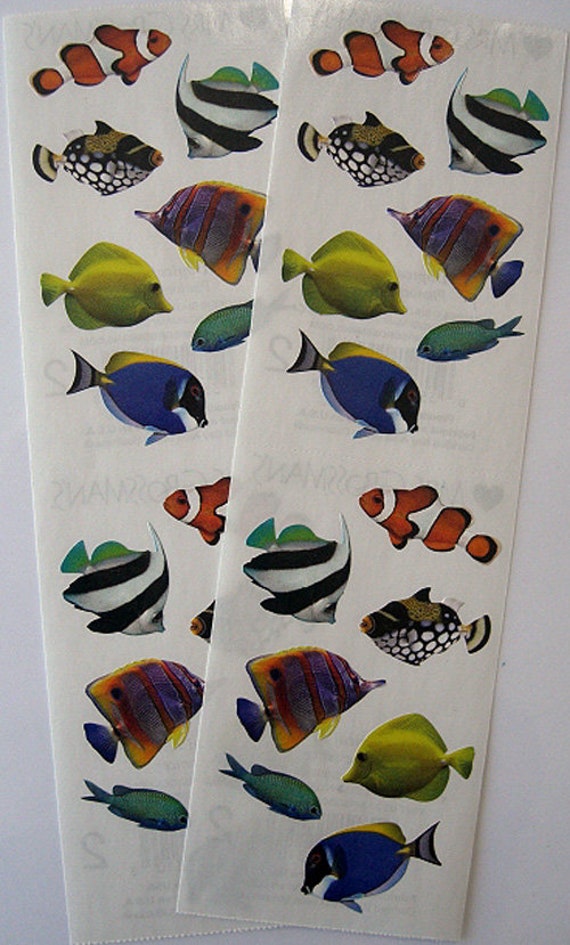 Fish Stickers Tropical Fish / Lot of 2 Full FISH Design - Etsy